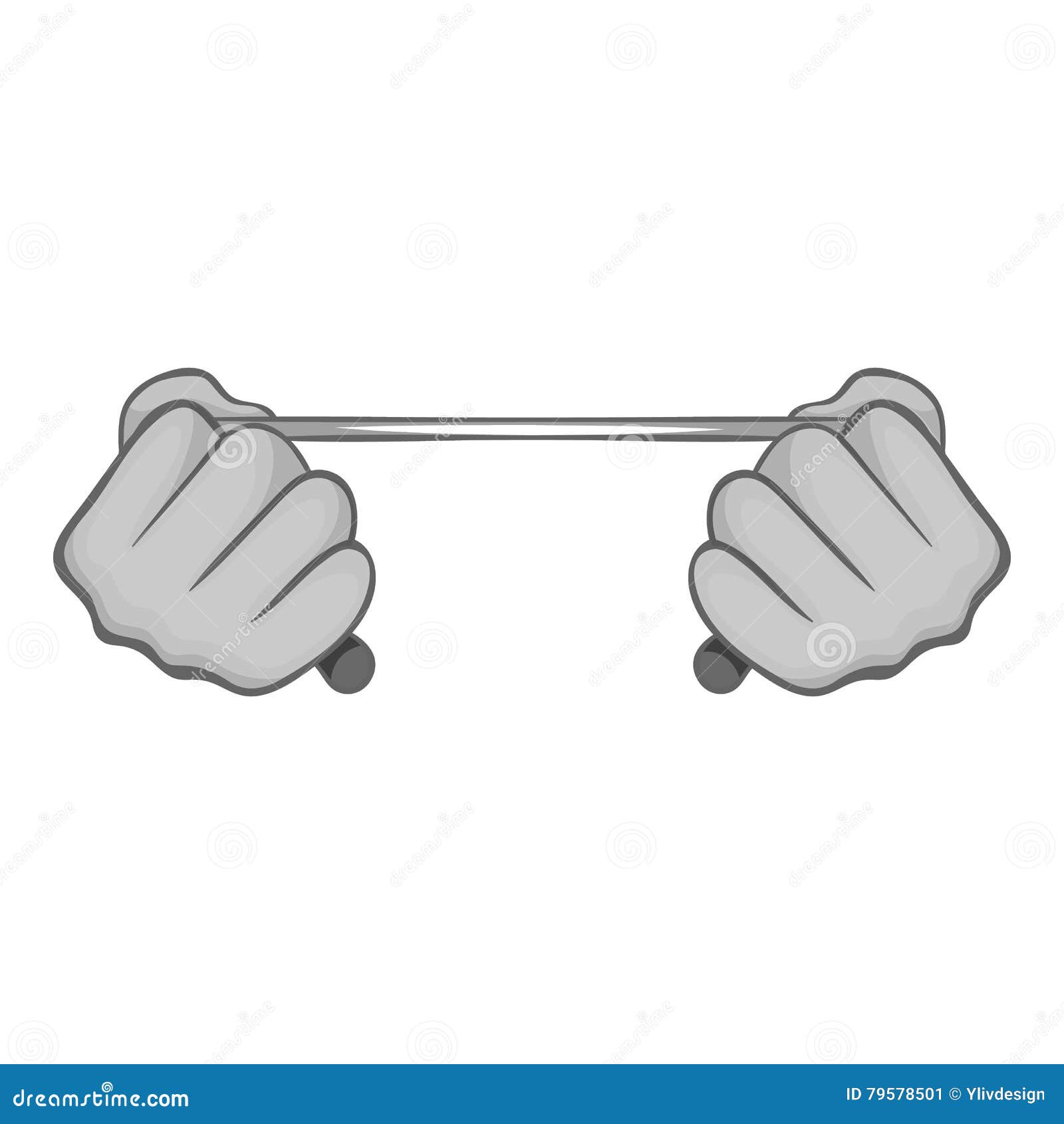 Hands Stretch Expander Icon, Monochrome Style Stock Vector ...