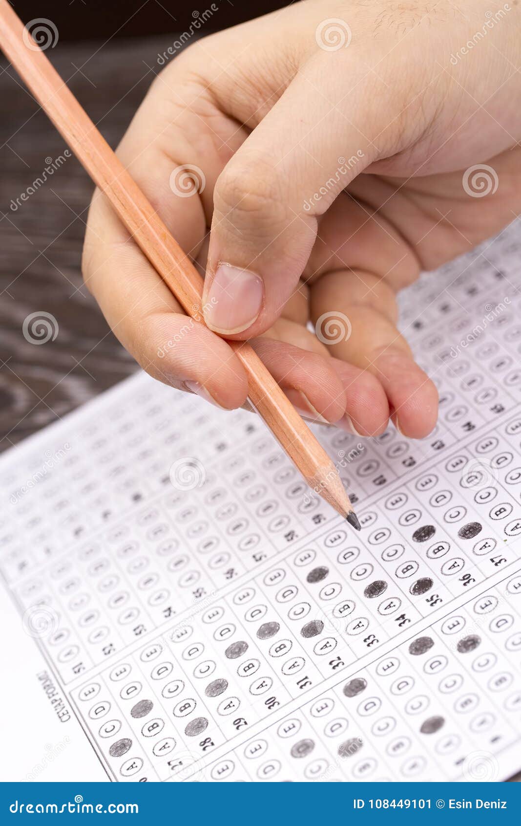 Hands Student Testing Exercise Stock Image - Image of university ...