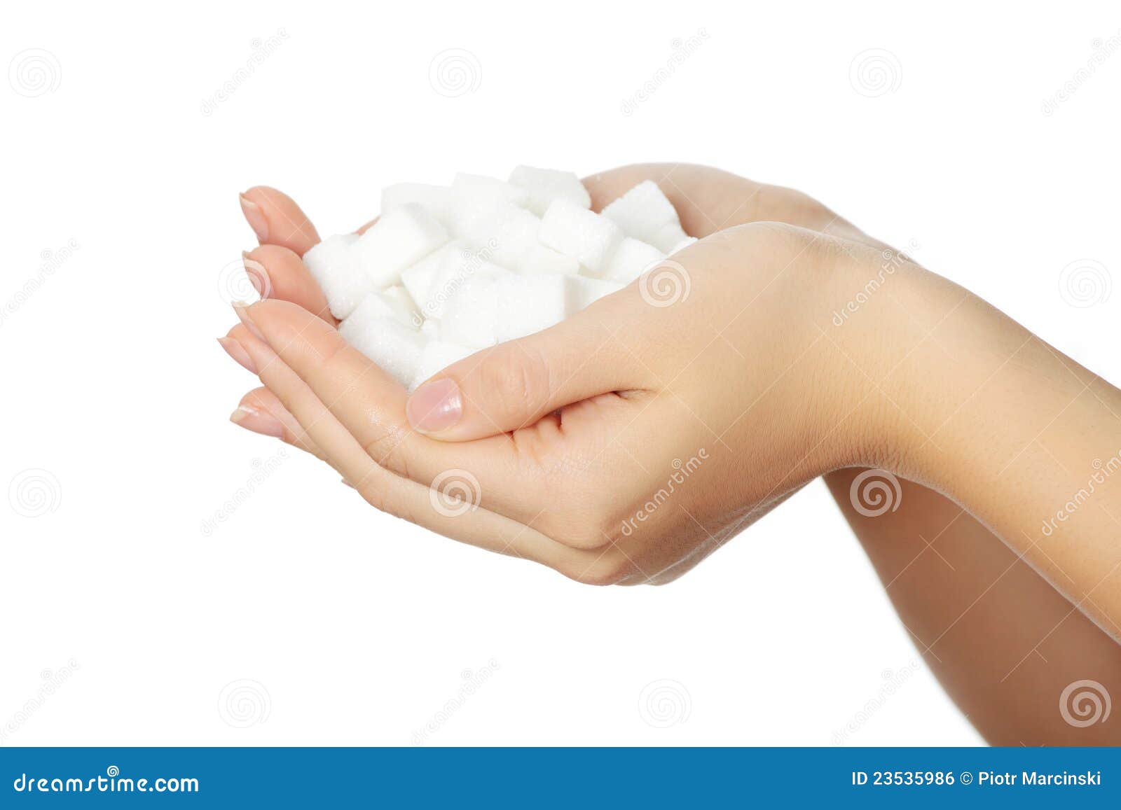 Hands with sugar cubes stock photo. Image of lump, food - 23535986