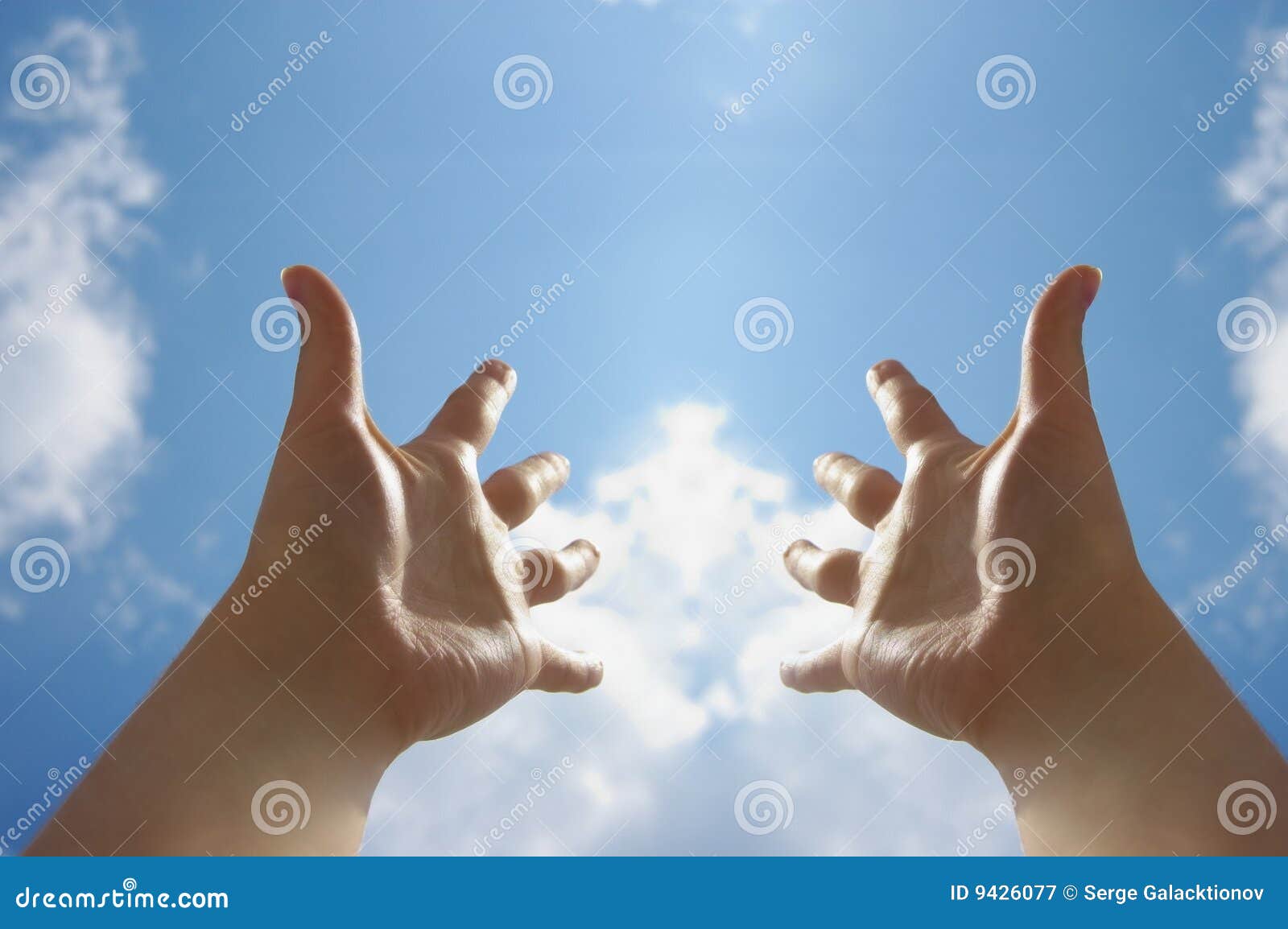 Hands and sun stock image. Image of human, glow, person - 9426077