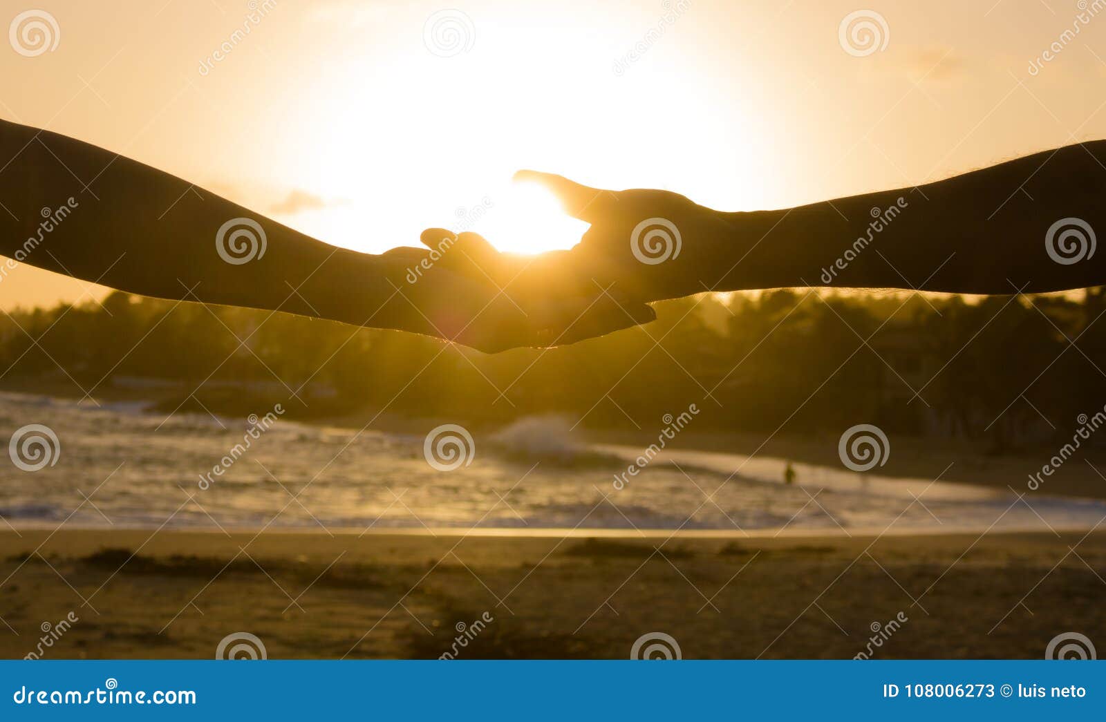 Hands at sunset stock image. Image of ocean, life, beach - 108006273