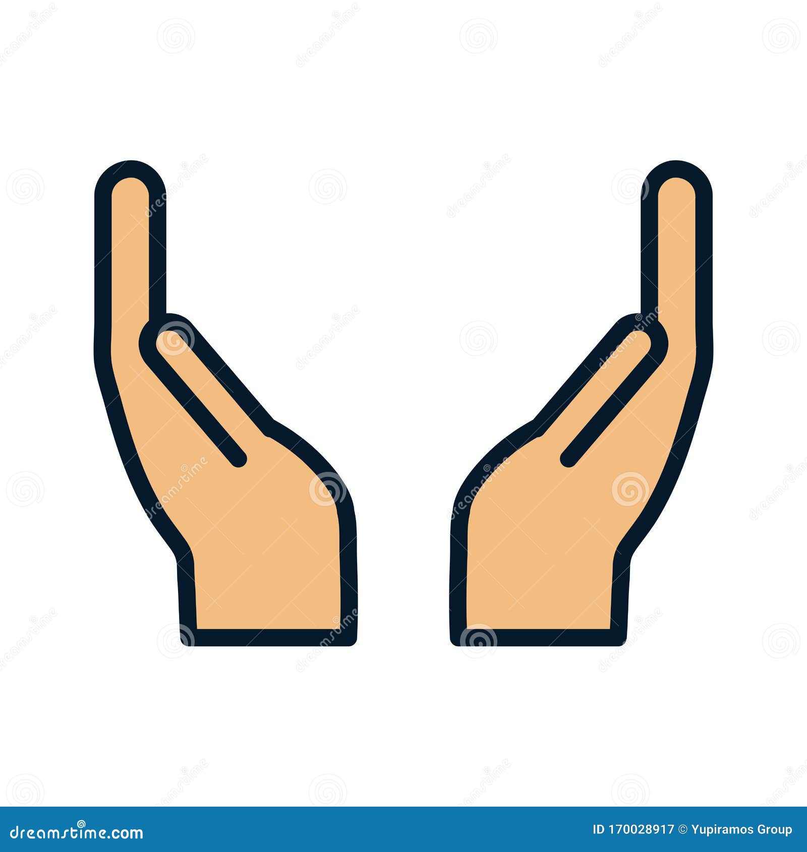 Hands Support Gesture Saving Symbol Icon Stock Vector - Illustration of ...