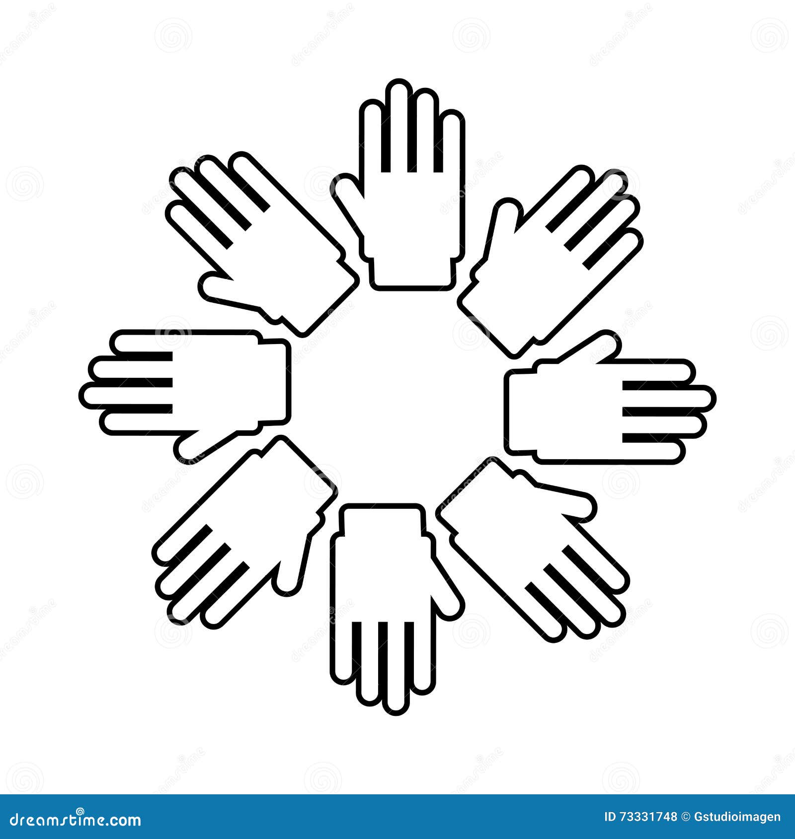 Hands Symbol Diversity Isolated Icon Design Stock Illustration ...