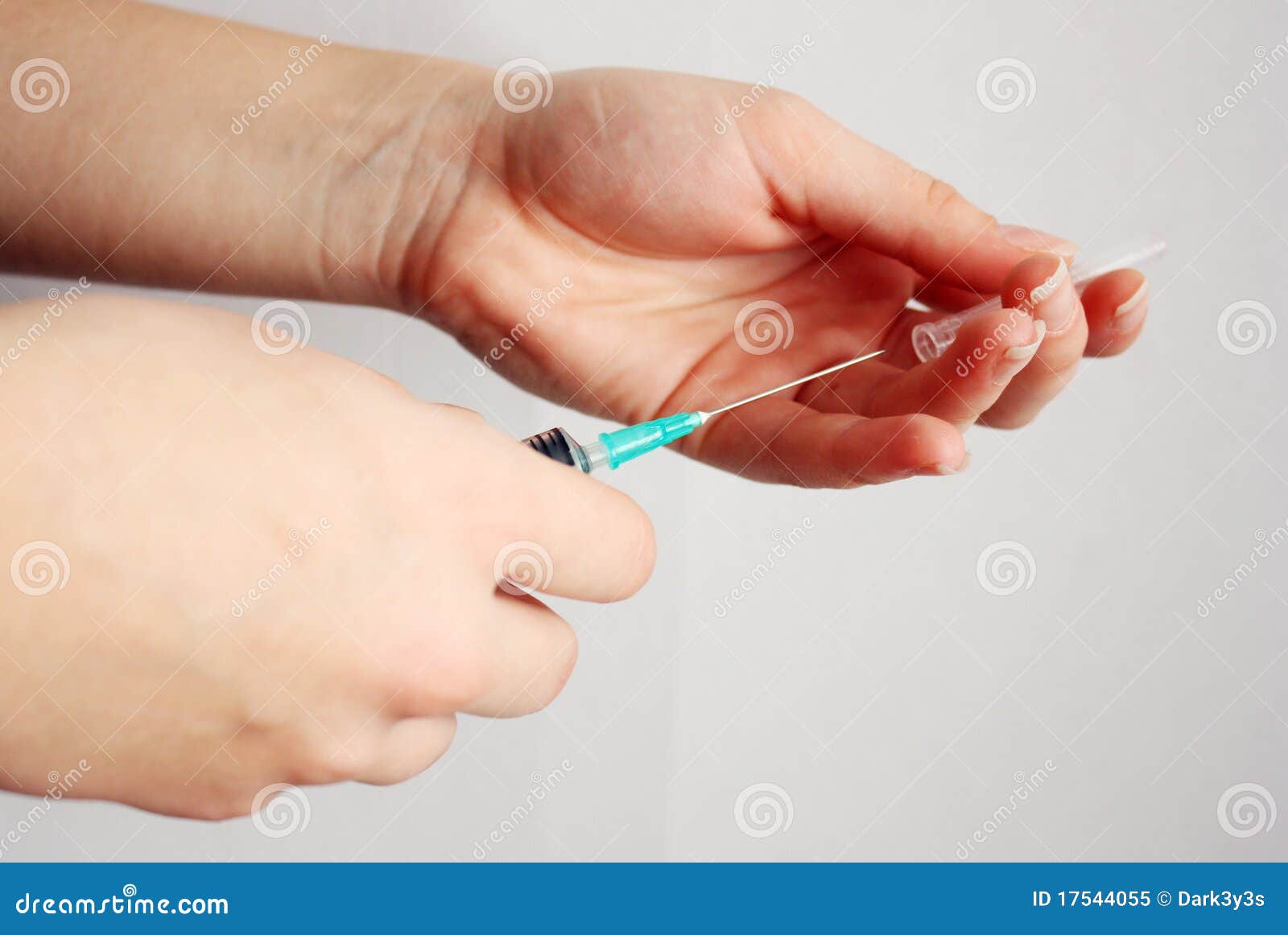 Hands with syringe stock image. Image of disease, care - 17544055