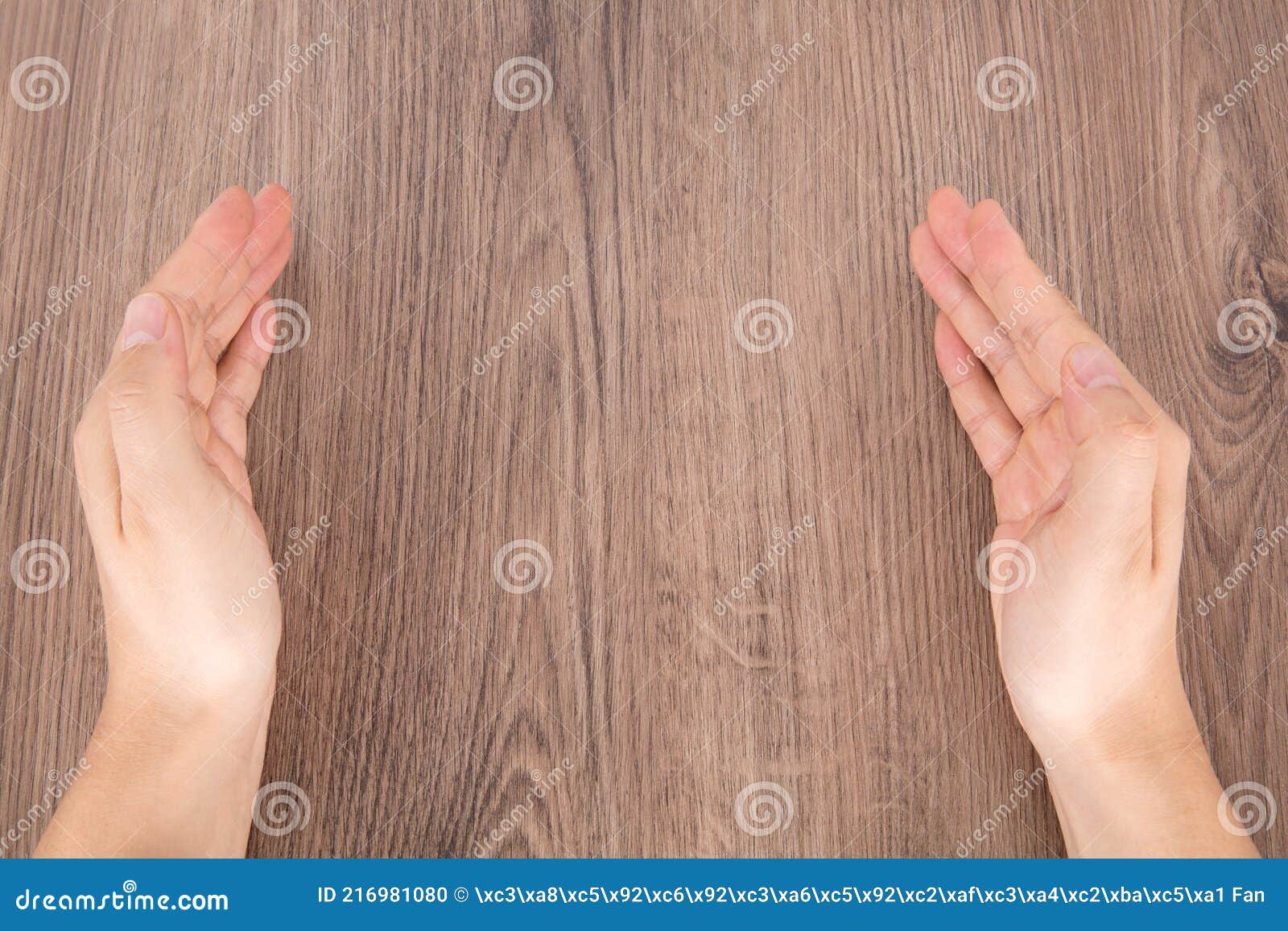 Hands on the Table Making a Pampering Gesture Stock Photo - Image of ...