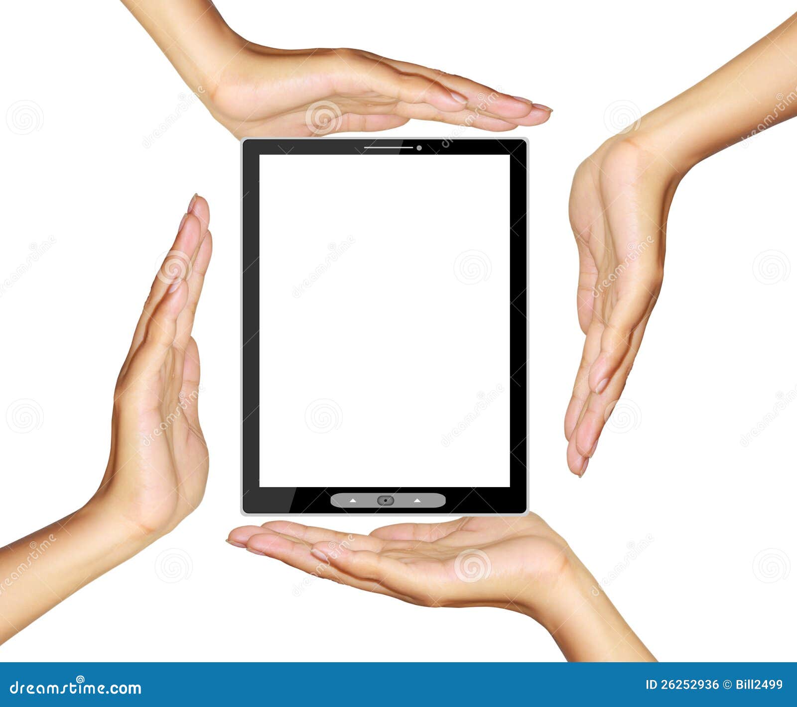 Hands tablet Isolated stock photo. Image of clicking - 26252936