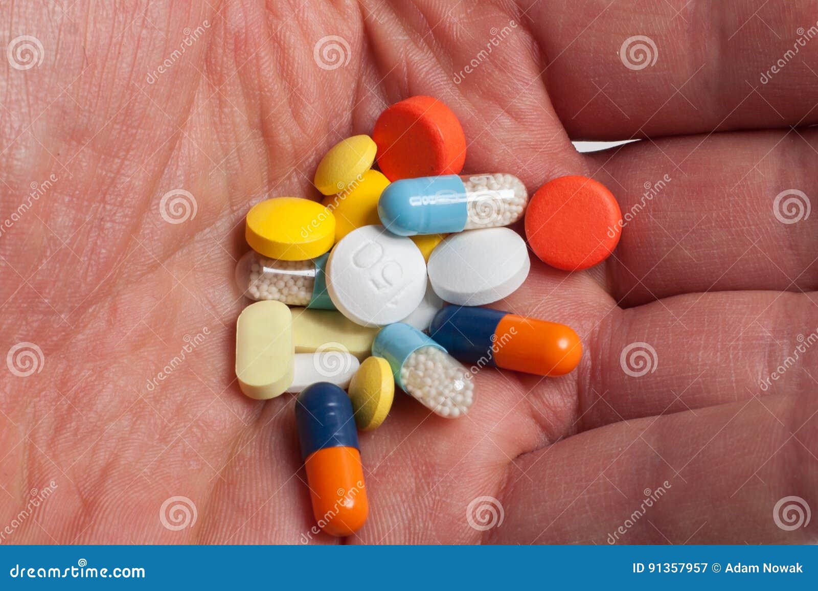 Hands with tablets stock image. Image of apothecary, capsule - 91357957
