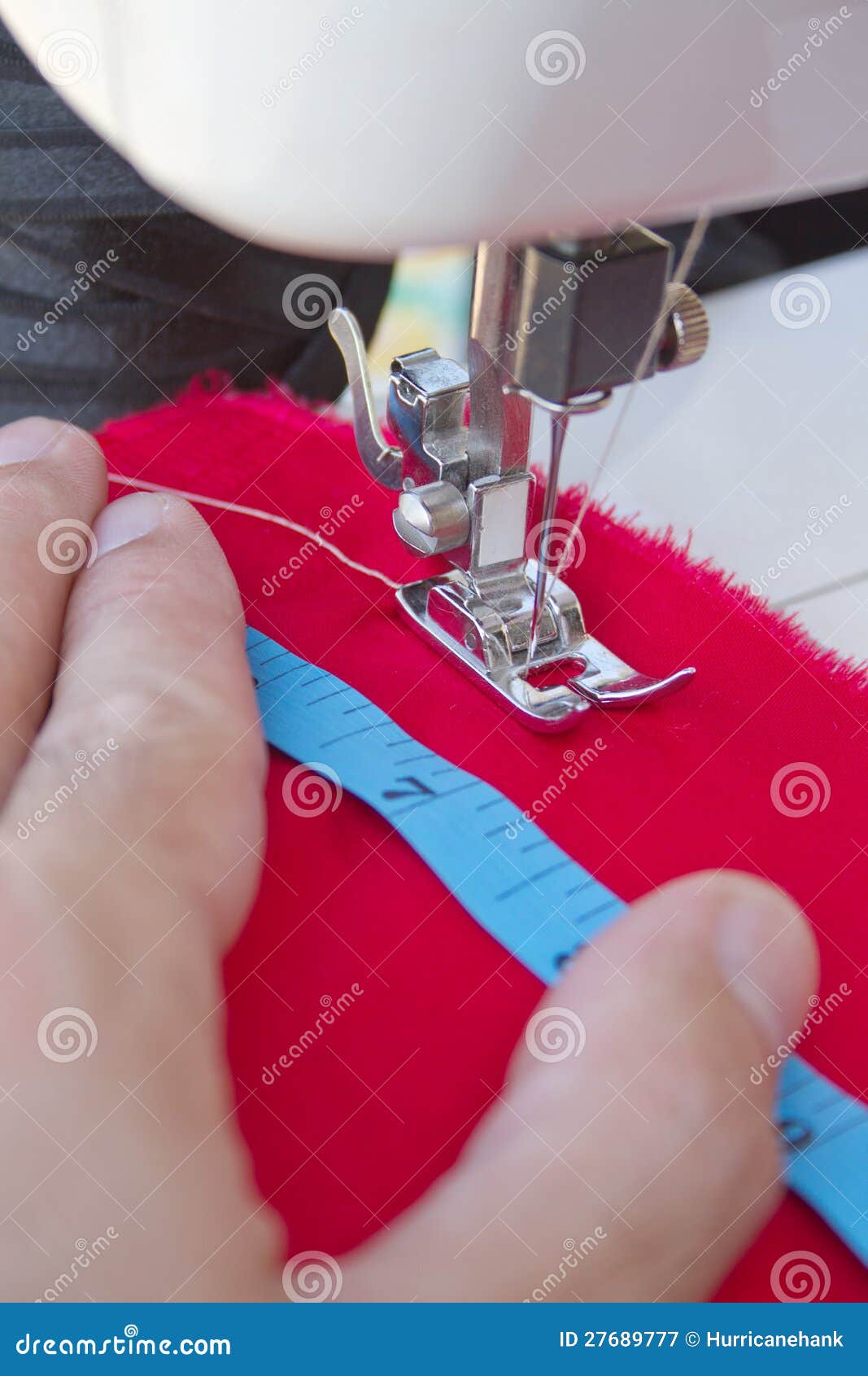Hands of Tailor Sewing Clothes Stock Image - Image of thread, hand ...