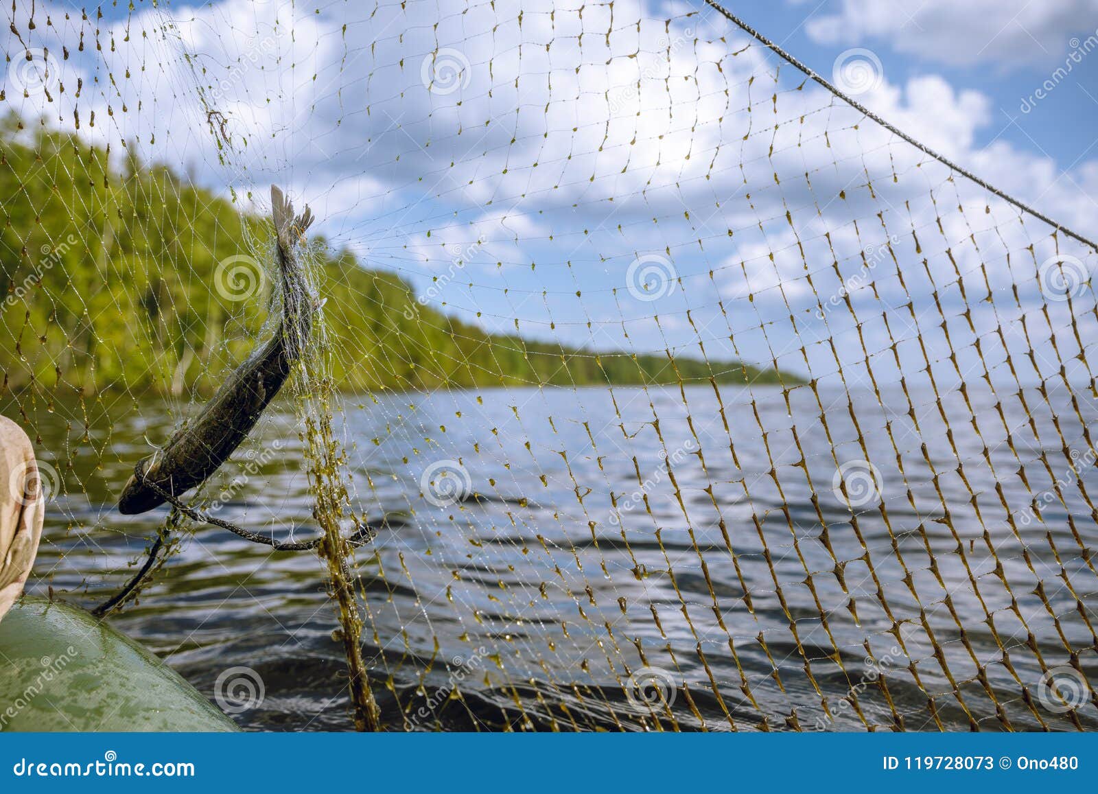 Fishing nets on a boat stock image. Image of catch, agility - 119728073