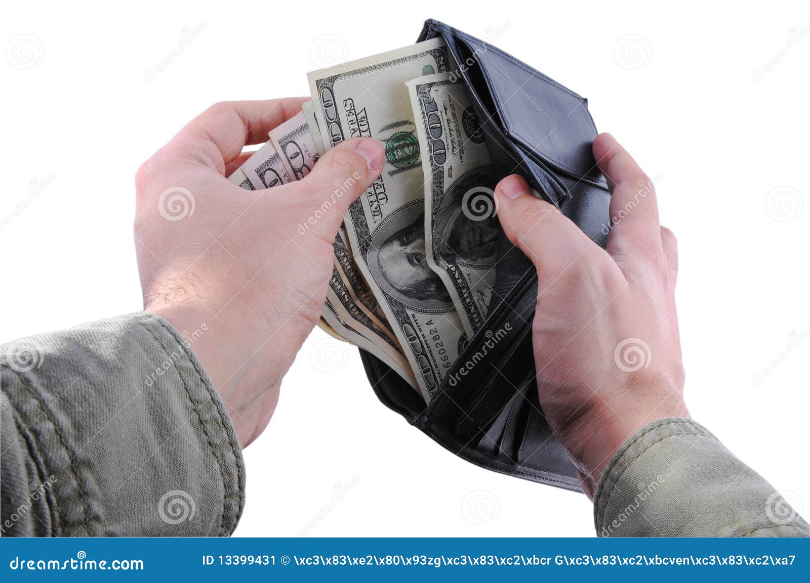 Hands Taking Money from a Wallet Stock Image - Image of purchase, money ...