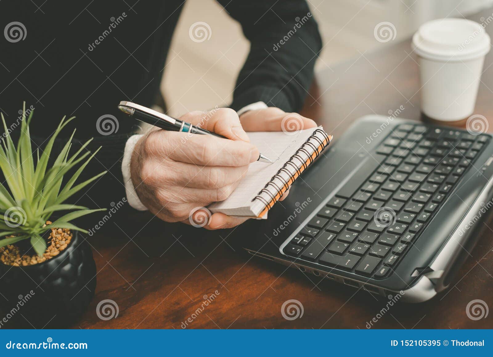 Hands Taking Notes on Notebook Stock Image - Image of businessman ...