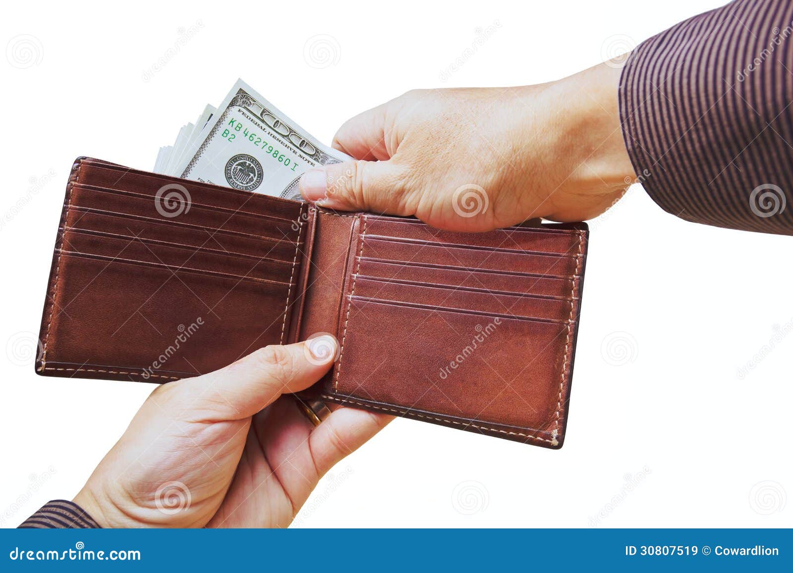 Hands taking out cash stock image. Image of cash, payment - 30807519