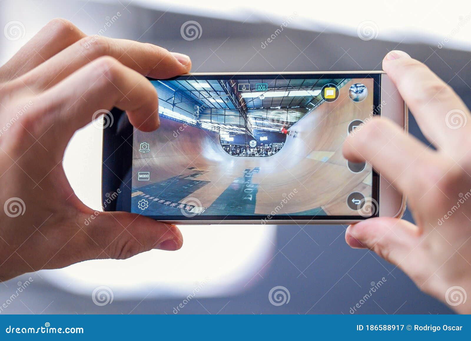 Hands Taking Video with Cellphone Stock Image - Image of camera ...