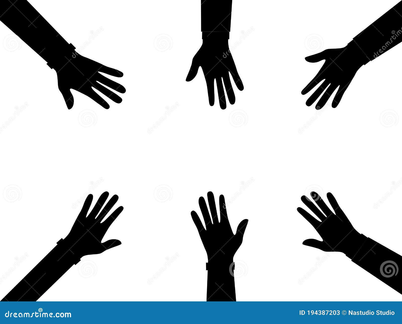Hands. Team Work. Project Management. Cooperation Stock Vector ...