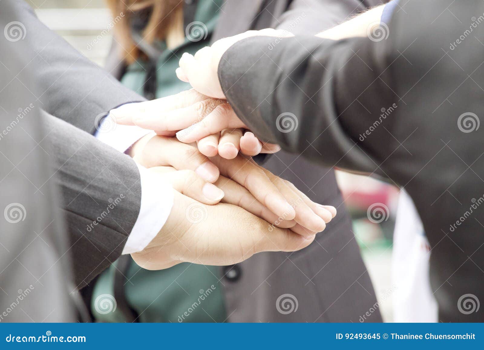 Hands of Teamwork, Hands on Hands Stock Image - Image of adult ...
