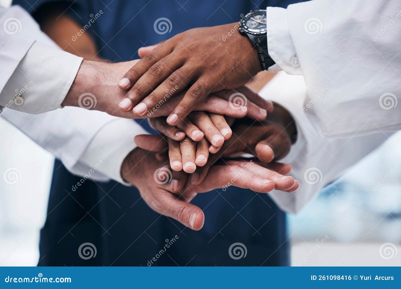 Hands, Teamwork and Unity with a Business Team of Diversity Standing in ...