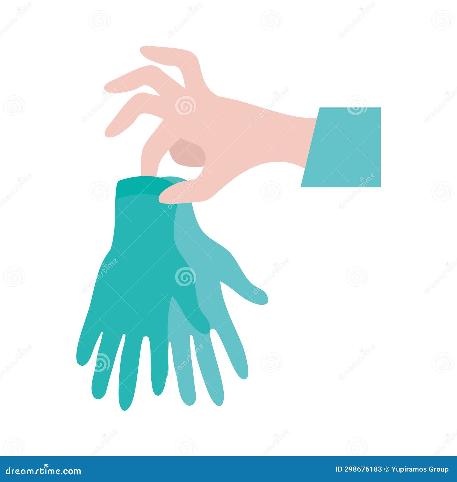 Hands throwing away gloves stock vector. Illustration of isolated ...