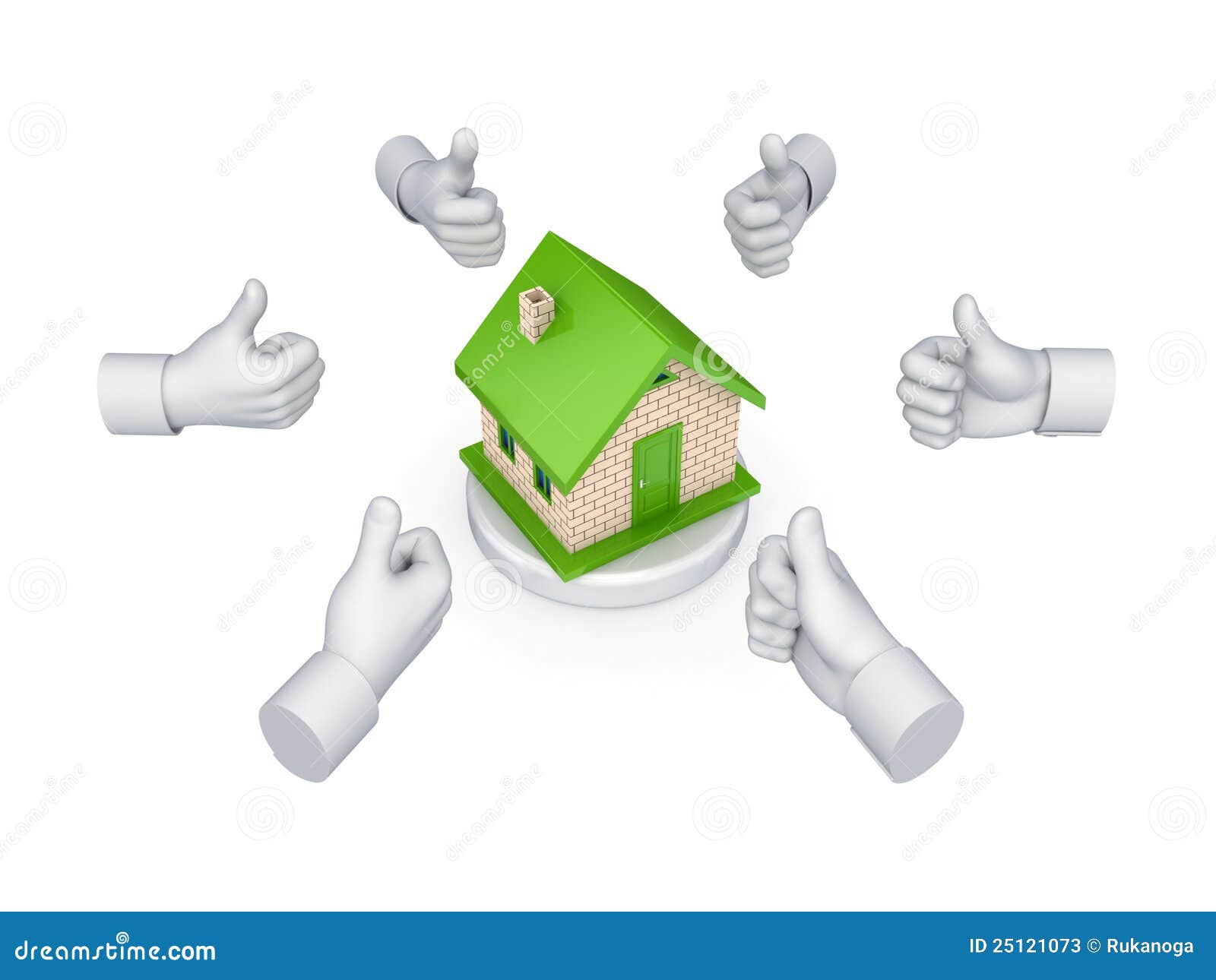 Thumbs Up House With Key Cartoon Vector | CartoonDealer.com #50687257