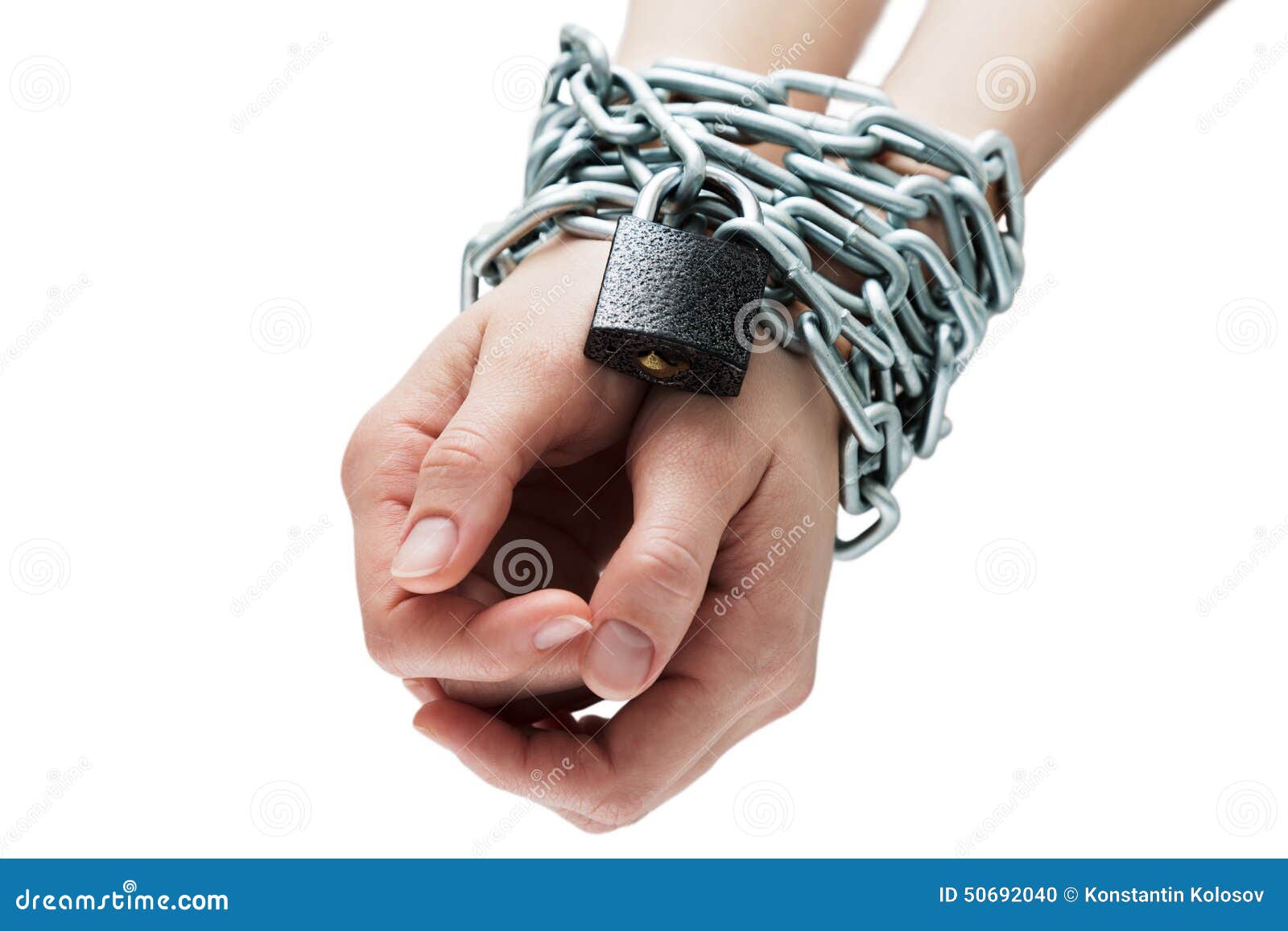 Hands tied chain stock photo. Image of male, captive - 50692040