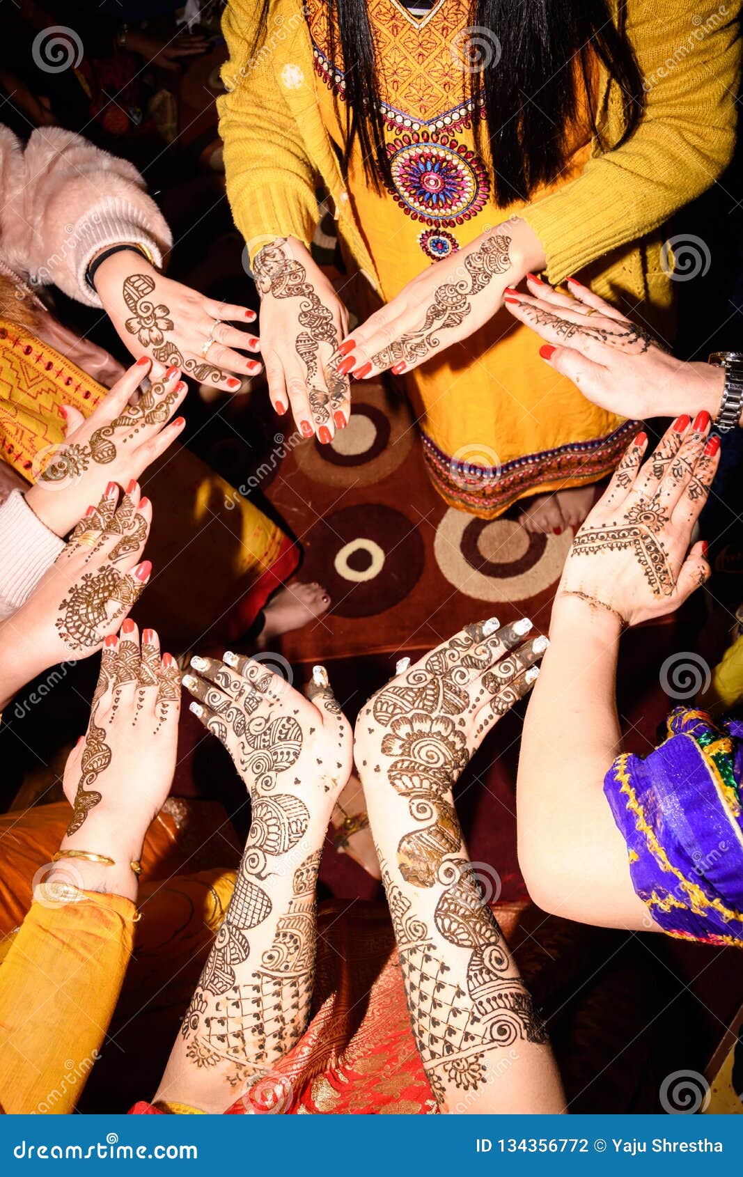 Mehendi Rasm stock photo. Image of auspicious, heart - 134356772