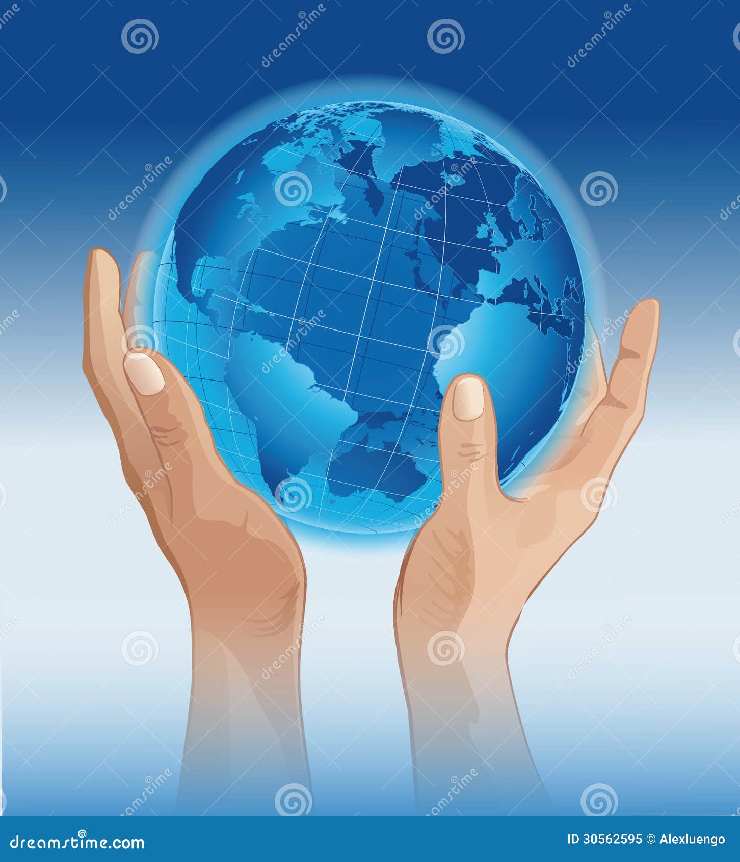 Hands to the world stock vector. Illustration of artistic - 30562595