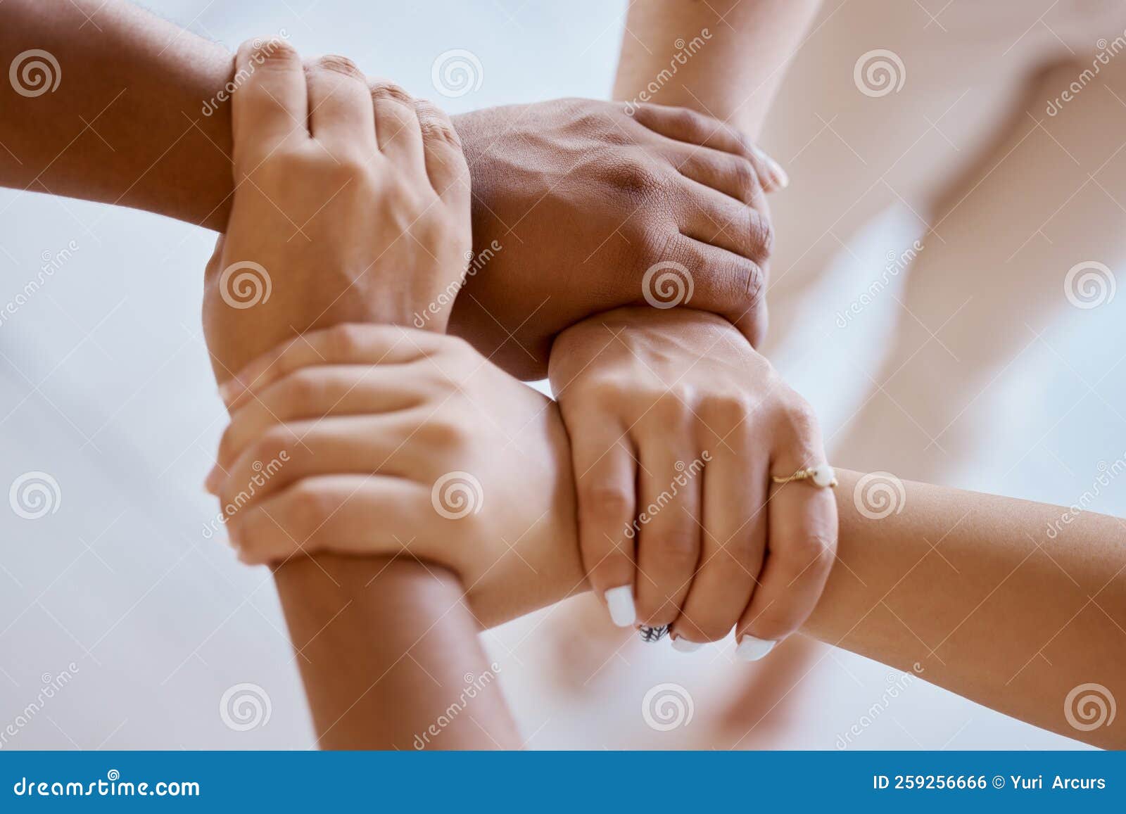 Hands, Together and Solidarity with a Group of People Strong in Unity ...