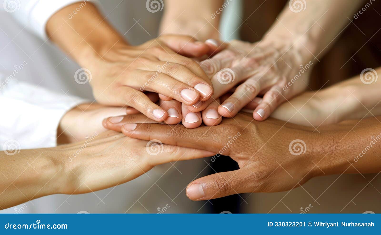 Hands Together: a Symbol of Unity Stock Illustration - Illustration of ...