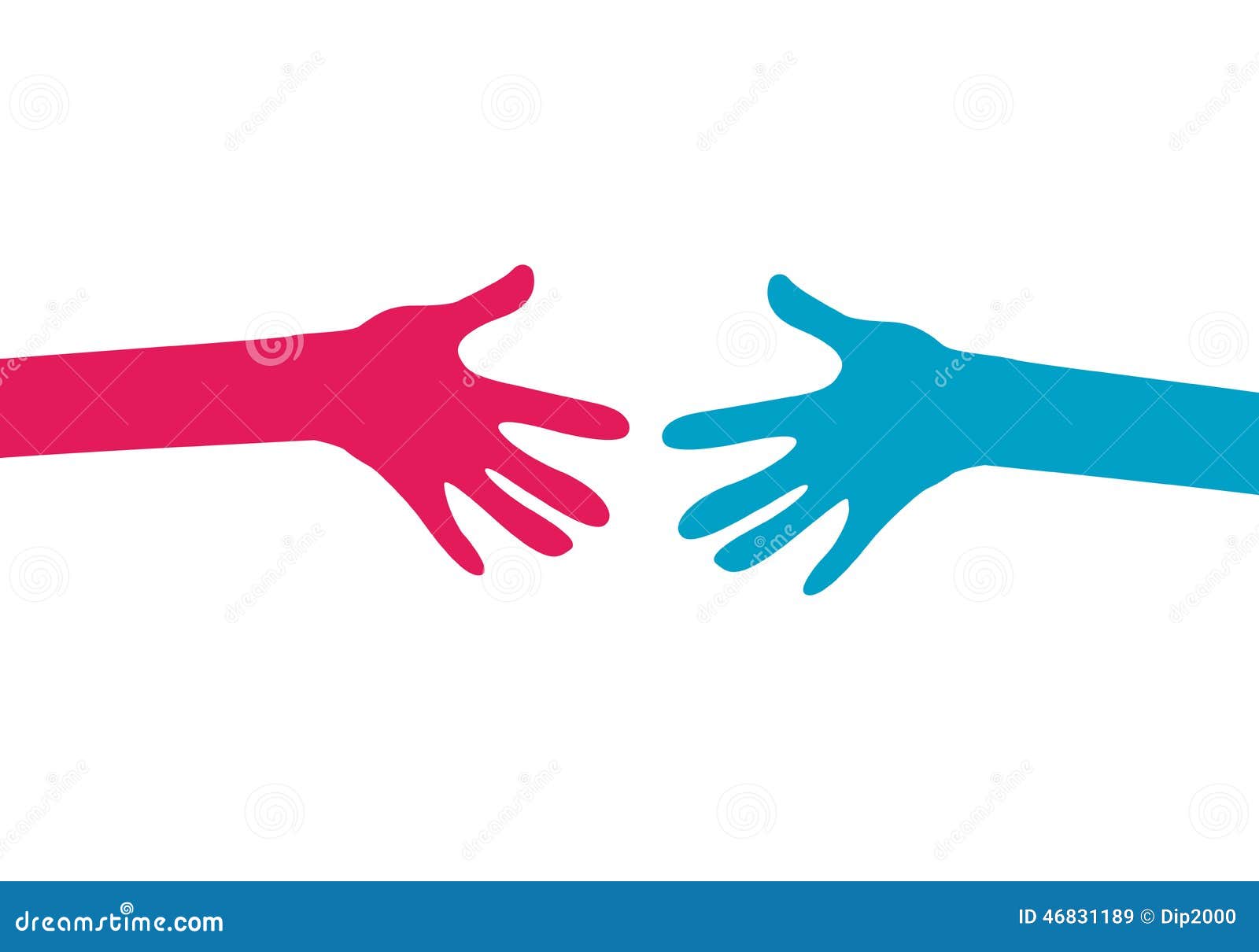 Hands together stock vector. Illustration of community - 46831189