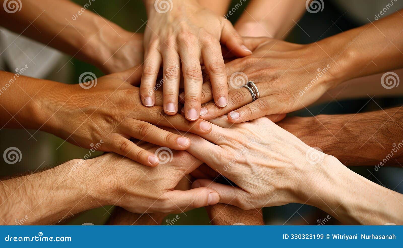 Hands Together - Unity and Cooperation Stock Illustration ...