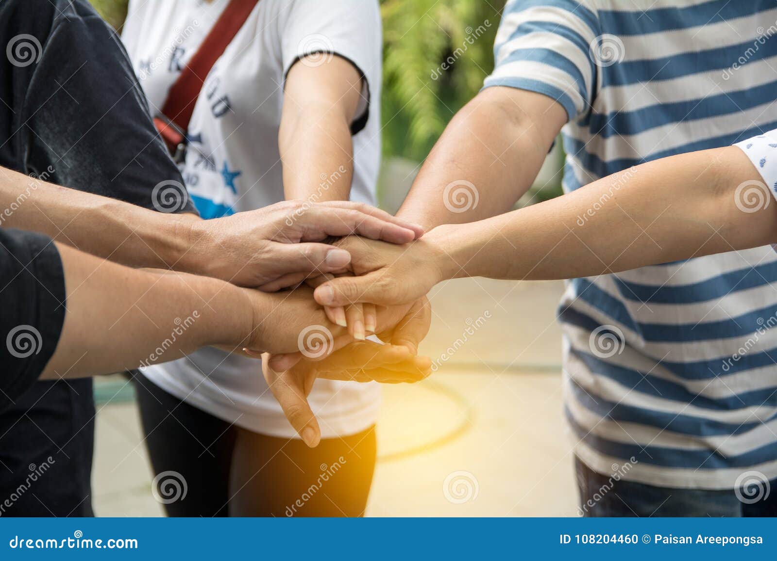 Hands Together for Unity and Share Success Stock Photo - Image of ...