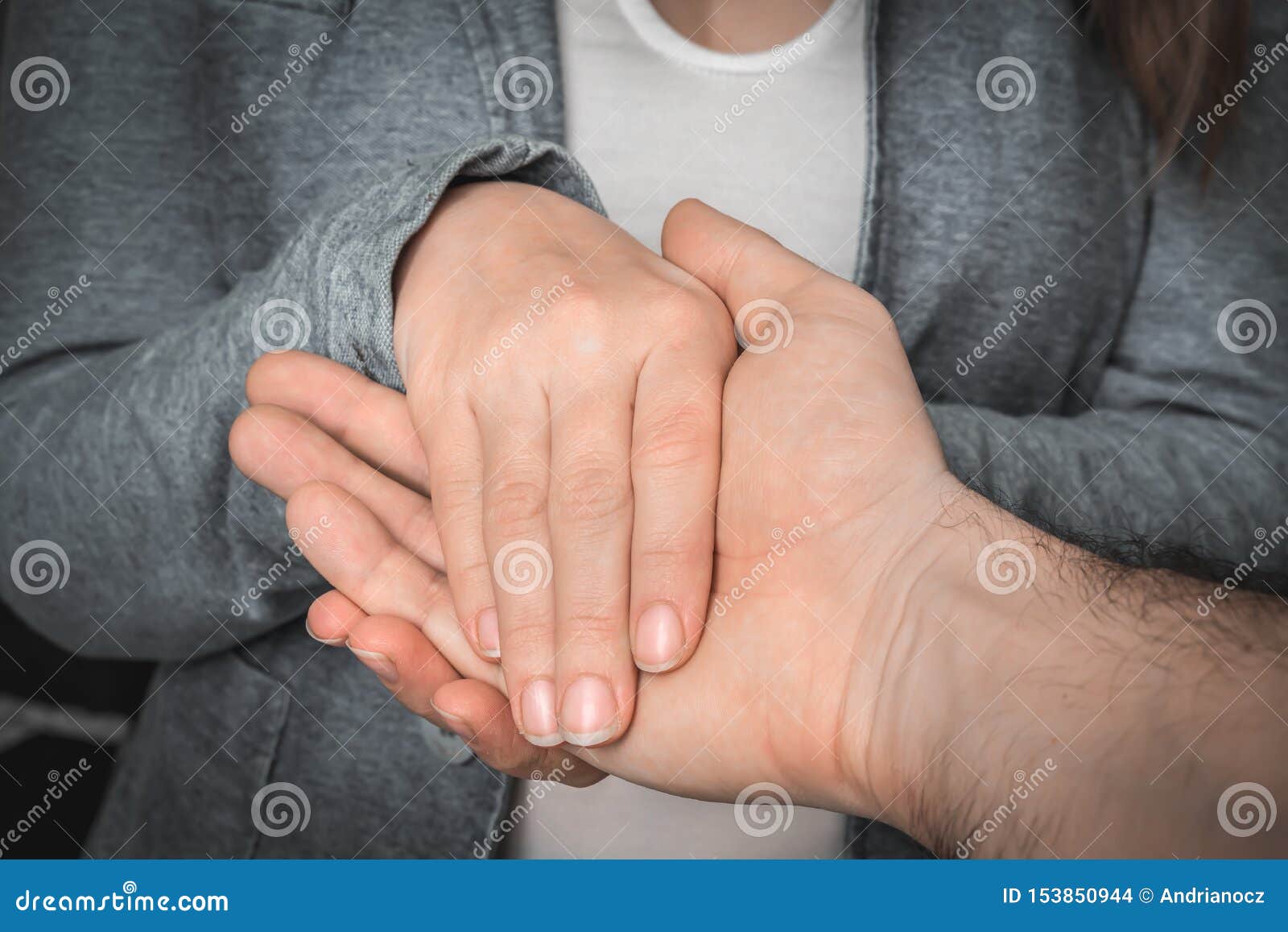 Hands Touch Each Other - Together, Helping, Sympathy Concept Stock ...