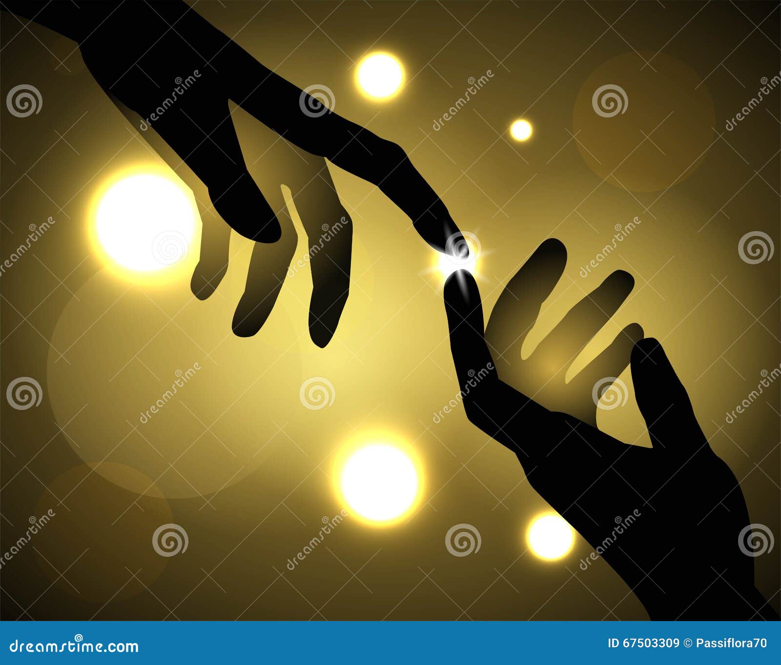 Hands that Touch Your Fingers Stock Vector - Illustration of bond ...