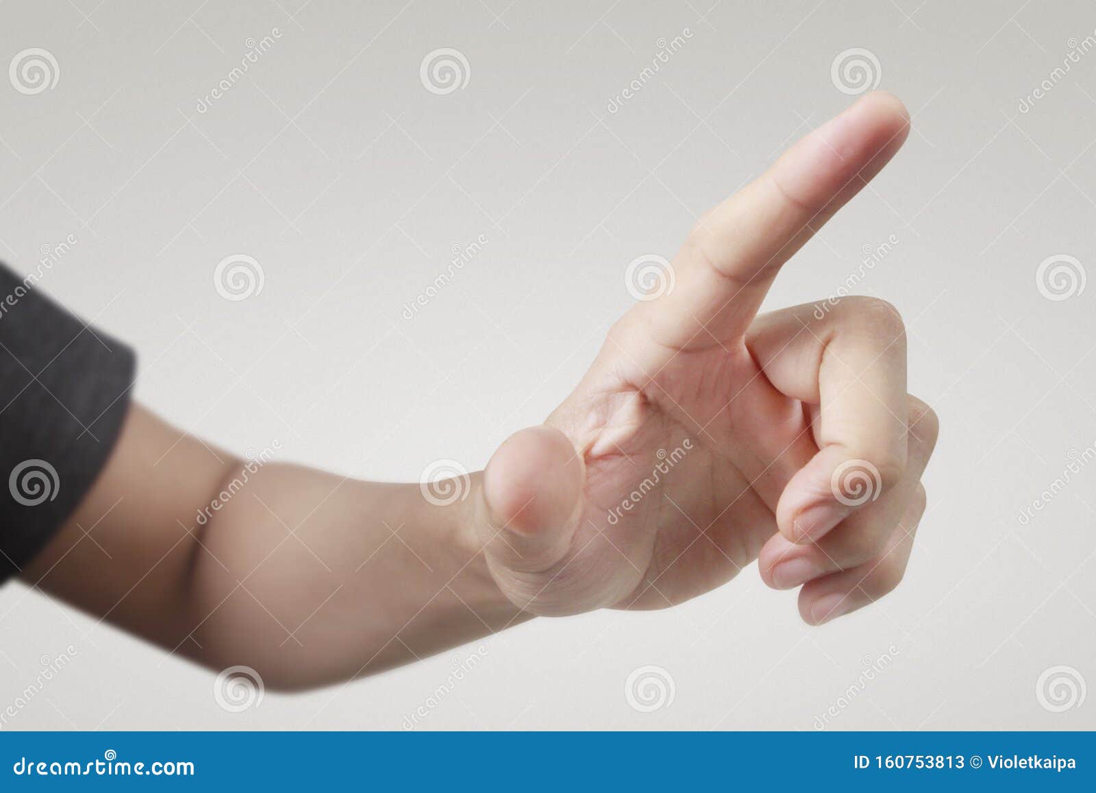 Hands Touching Button Screen Interface Global Connection Customer ...