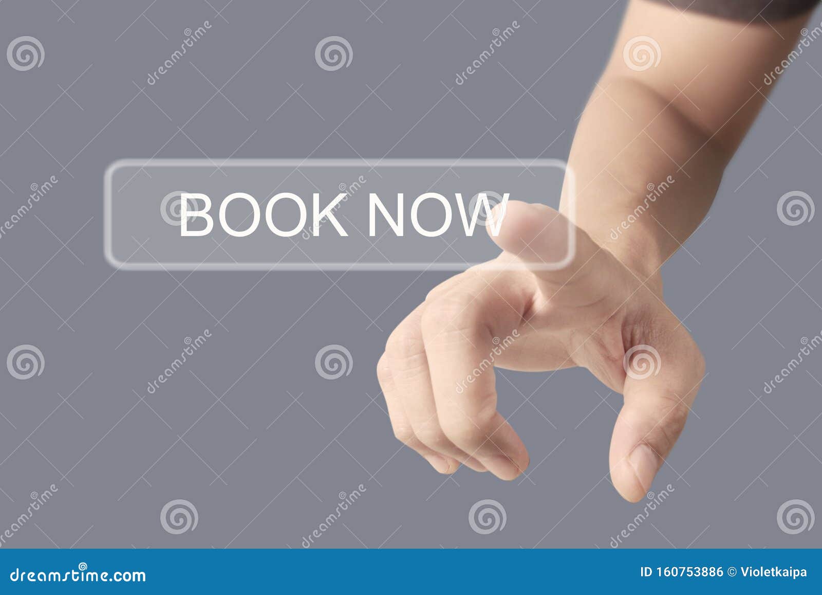Hands Touching Button Screen Interface Global Connection Customer ...