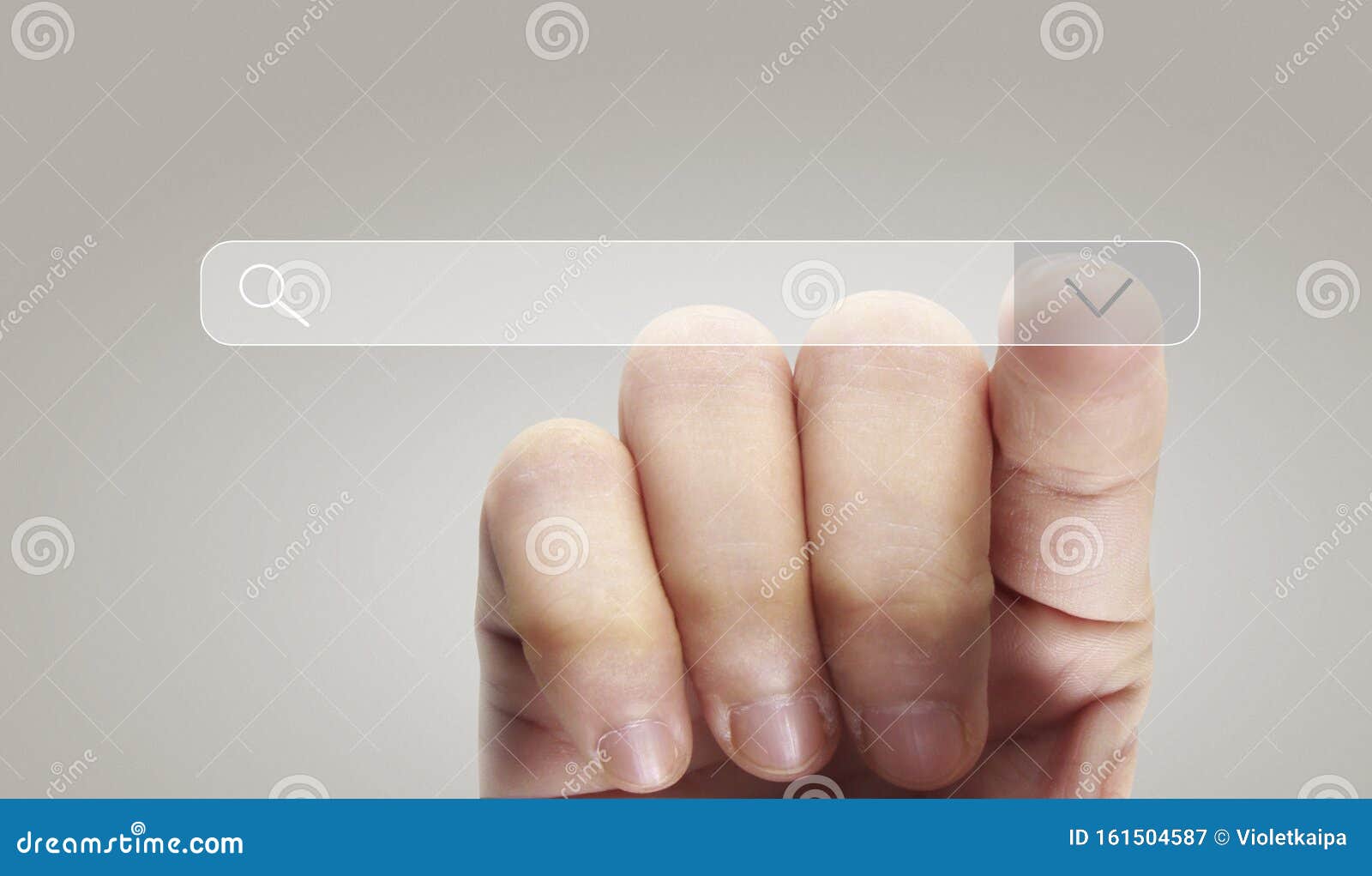 Hands Touching Button Screen Interface Global Connection Customer ...