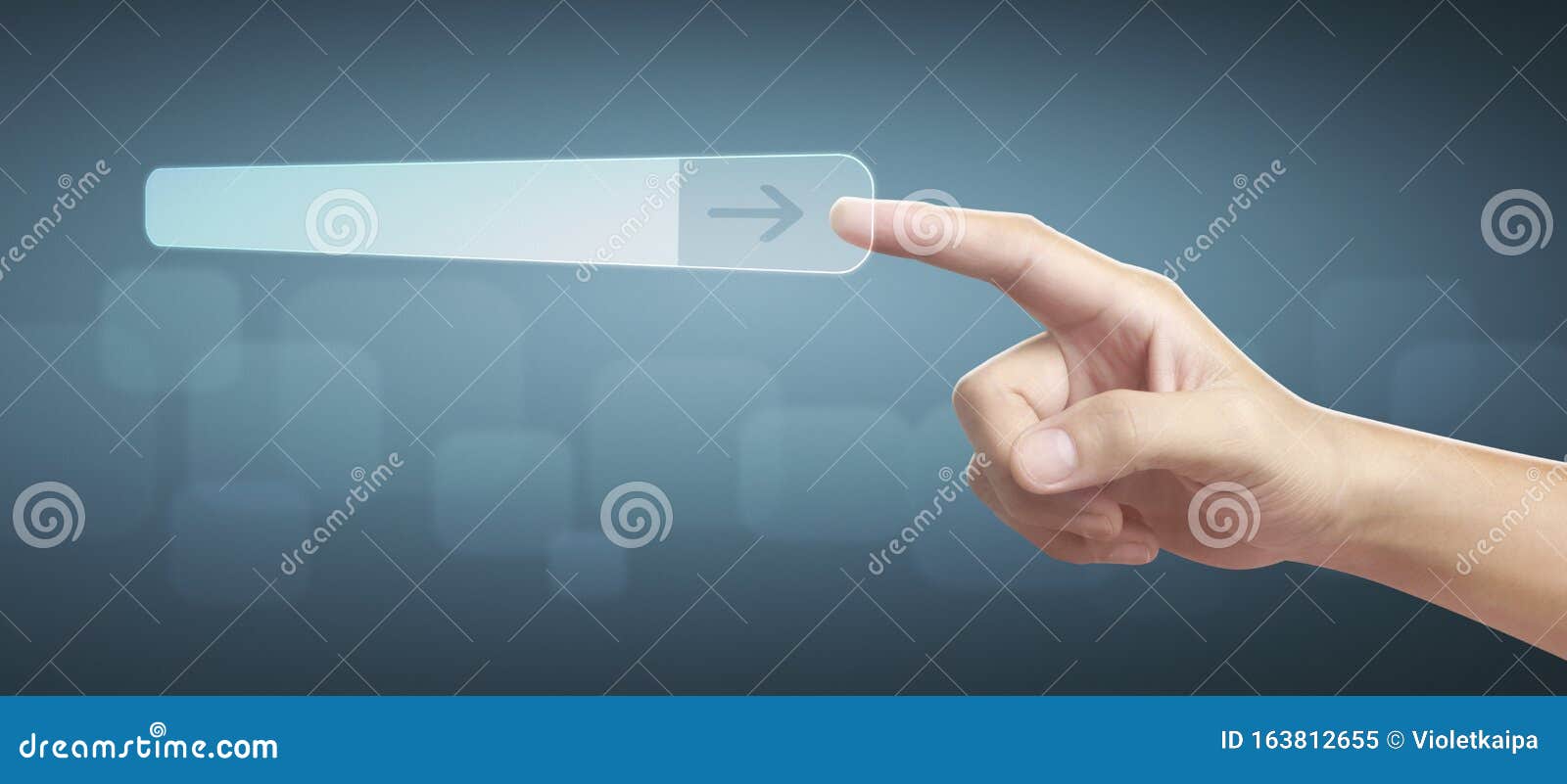 Hands Touching Button Screen Interface Global Connection Customer ...