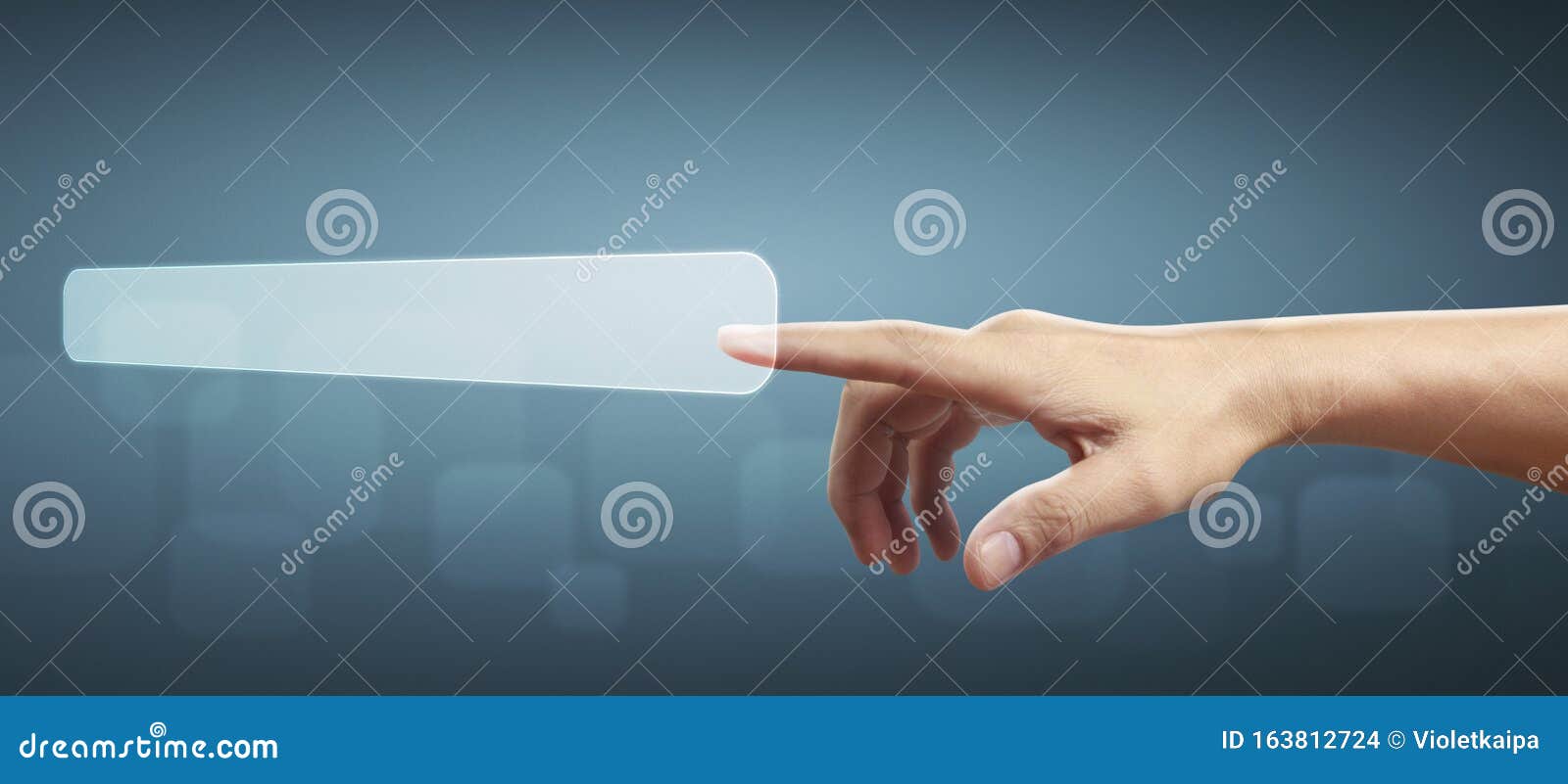 Hands Touching Button Screen Interface Global Connection Customer ...