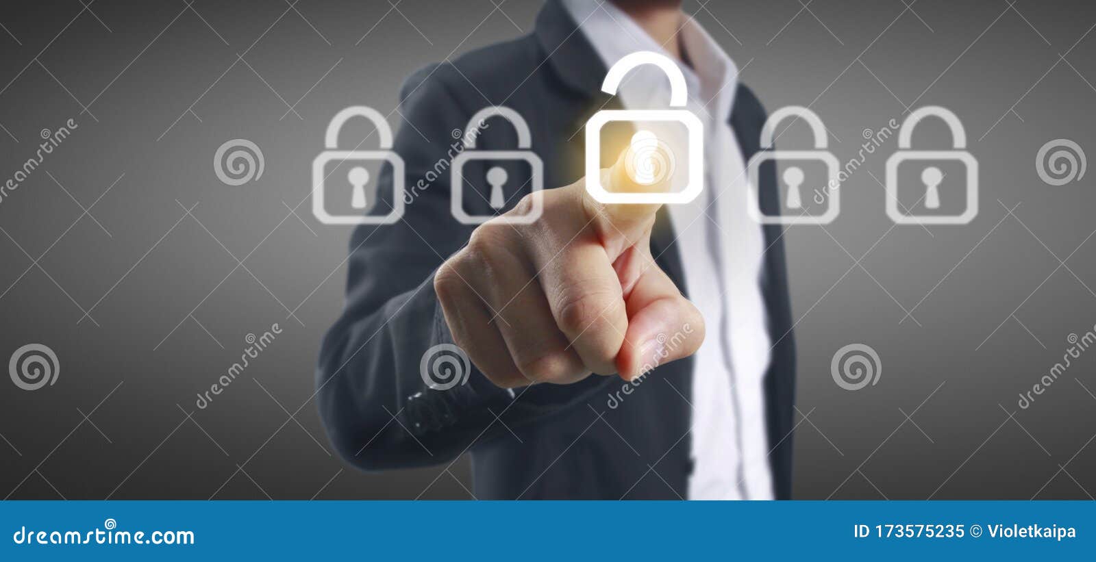 Hands Touching Button Screen Interface Global Connection Customer ...