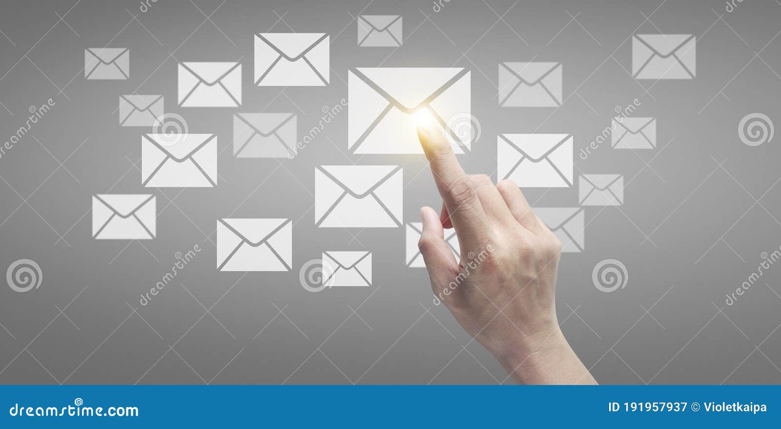 Hands Touching Button Screen Interface Global Connection Customer ...