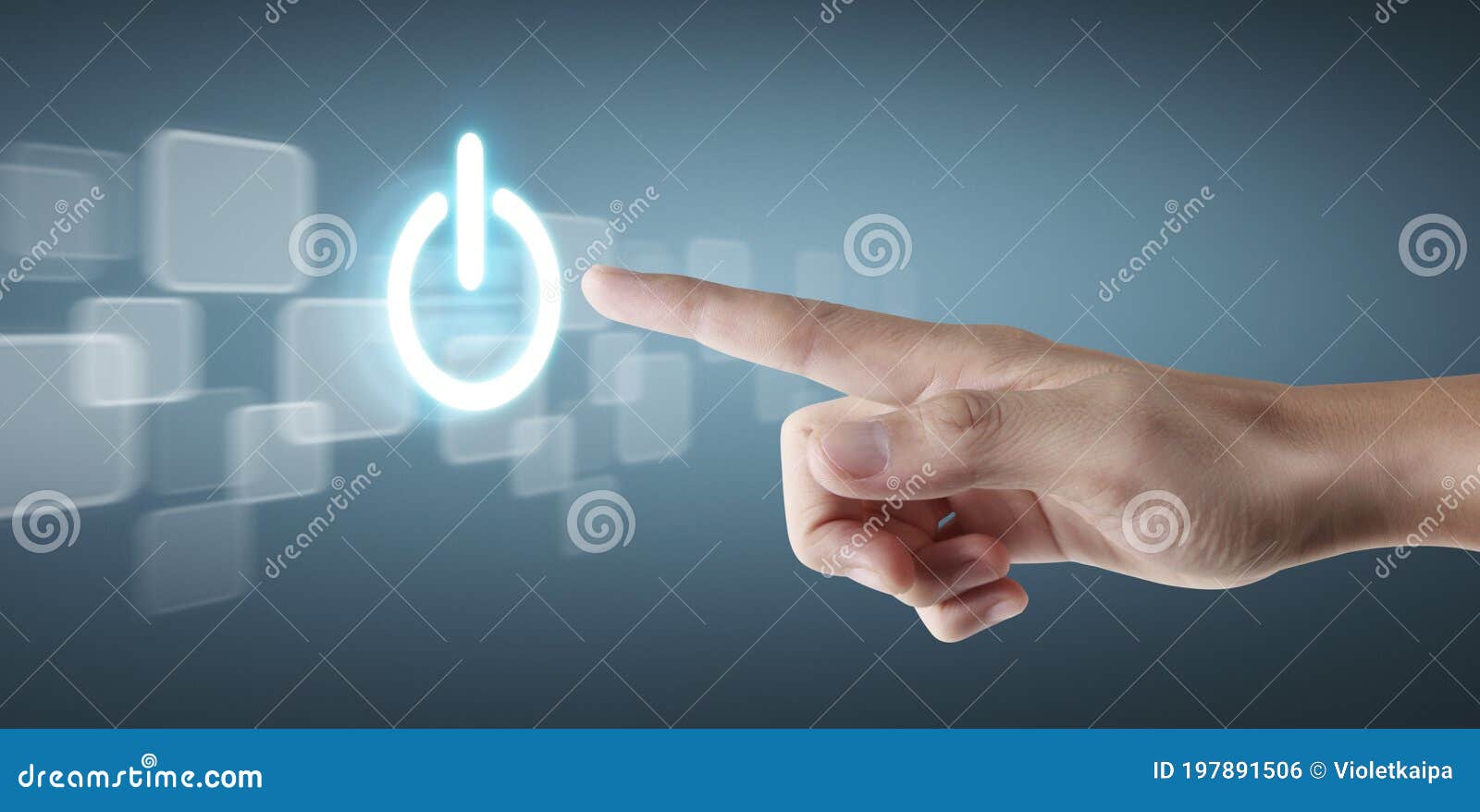 Hands Touching Button Screen Interface Global Connection Customer ...