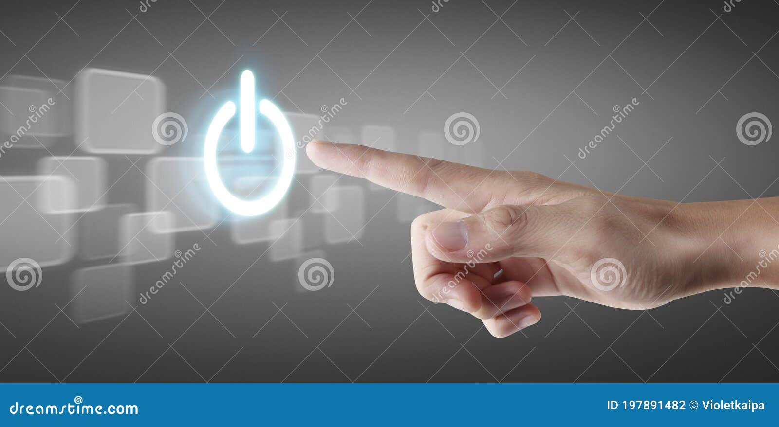 Hands Touching Button Screen Interface Global Connection Customer ...