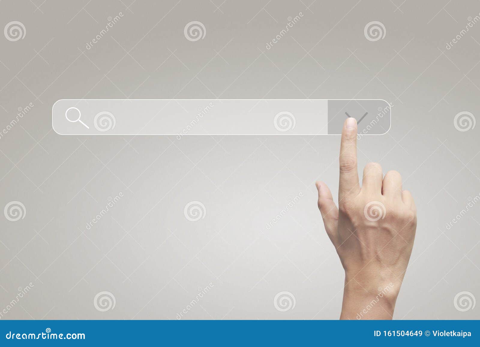 Hands Touching Button Screen Interface Global Connection Customer ...