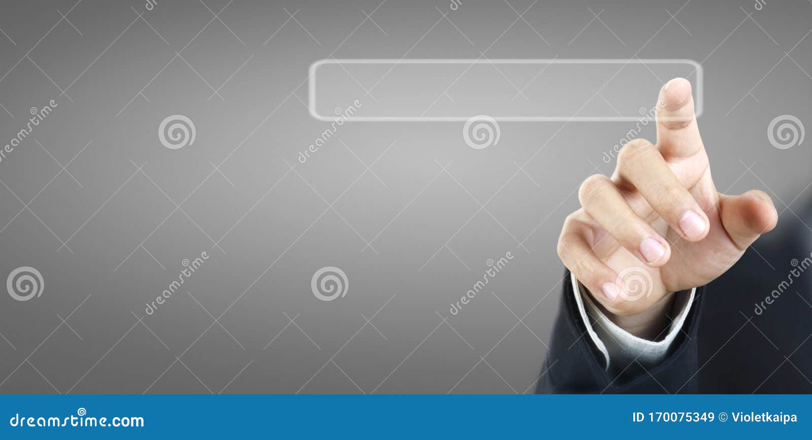 Hands Touching Button Screen Interface Global Connection Customer ...