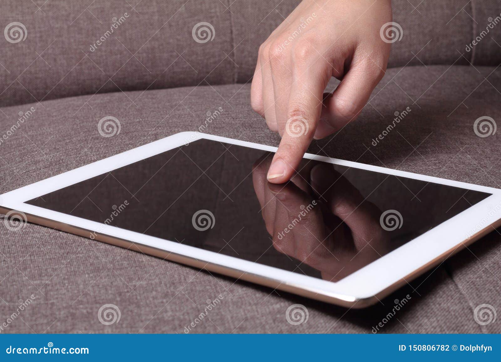 Hands Touching Tablet Screen Stock Photo - Image of innovation, digital ...