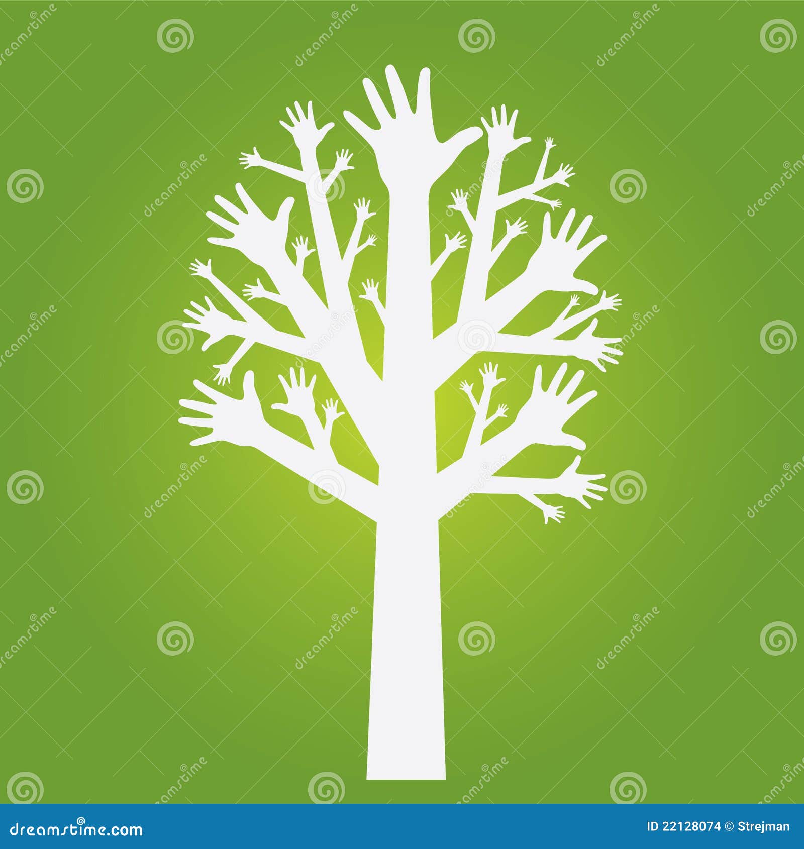 Hands tree stock vector. Illustration of cooperation - 22128074