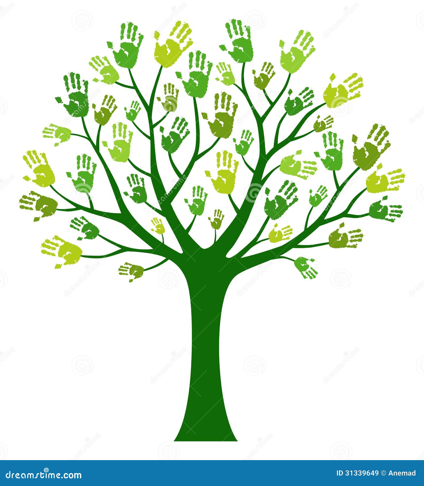 Hands tree stock vector. Illustration of human, concept - 31339649