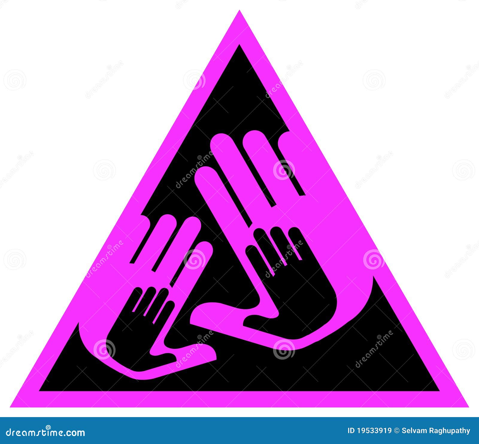 Hands in triangle stock vector. Illustration of group - 19533919