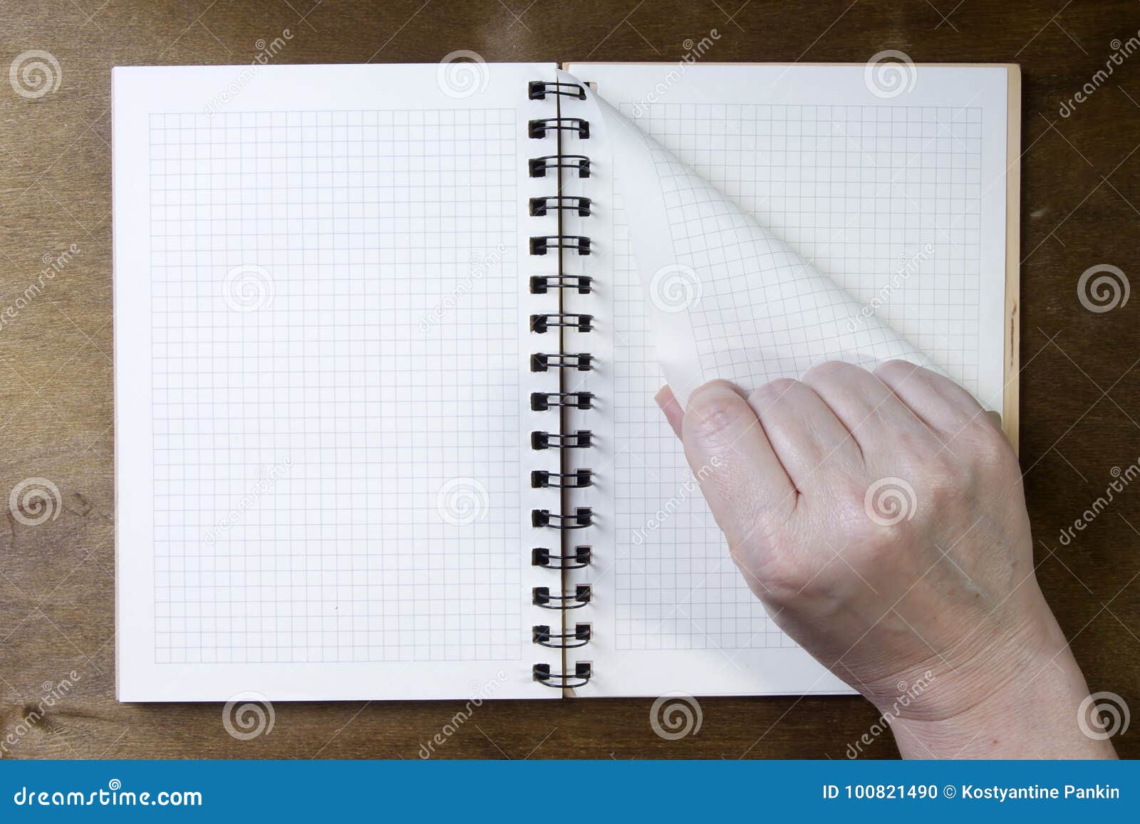 Hands Turn Pages of the Notebook Stock Photo - Image of guidance ...