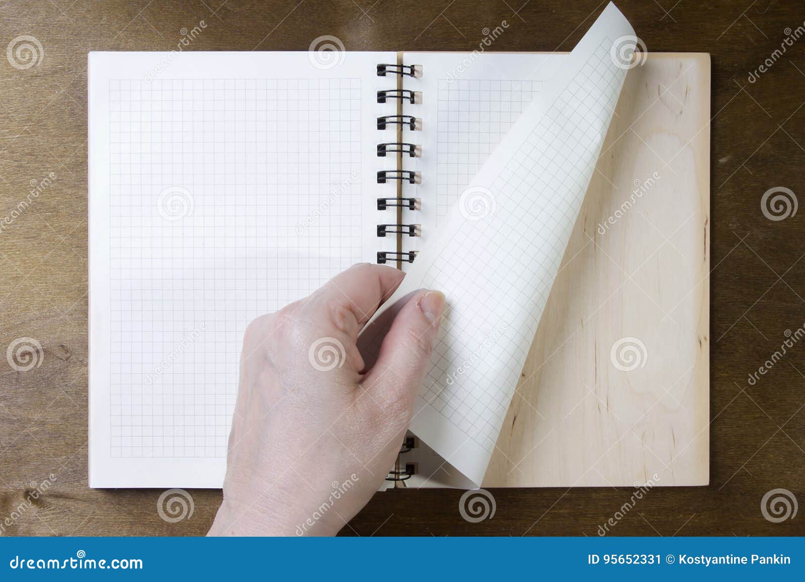 Hands Turn Pages of the Notebook Stock Image - Image of brochure ...