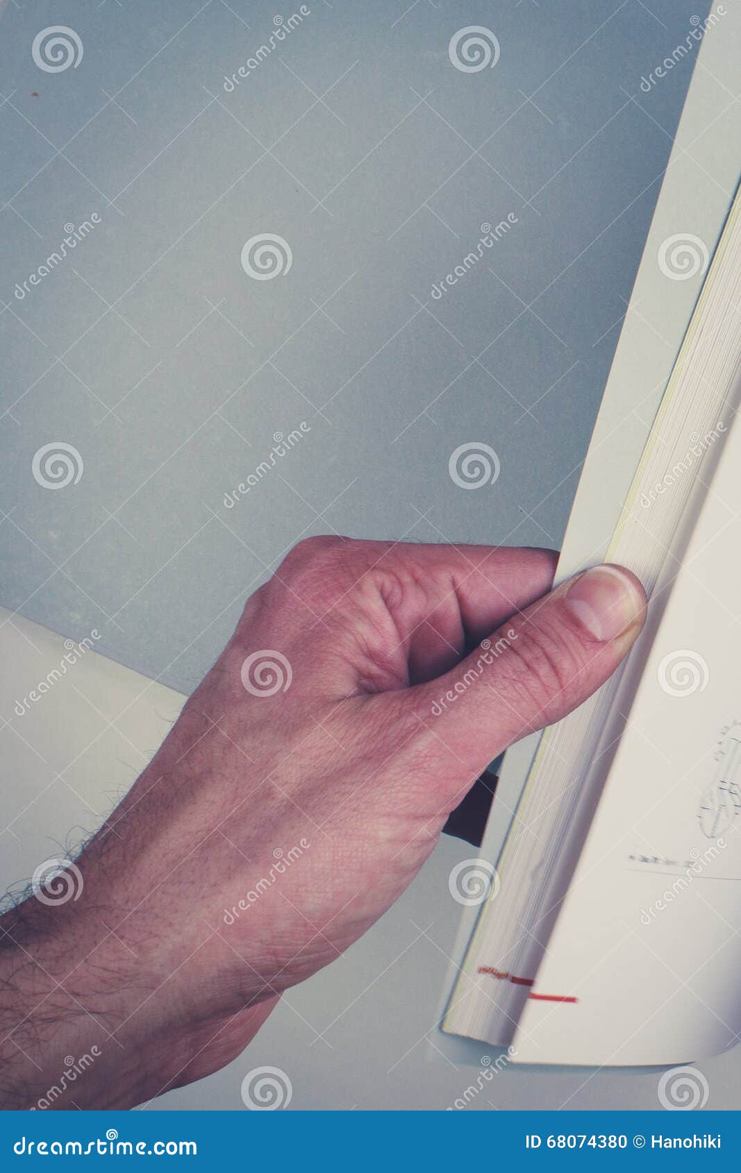Hands Turning Pages in Empty Book with Blank Pages Stock Photo - Image ...